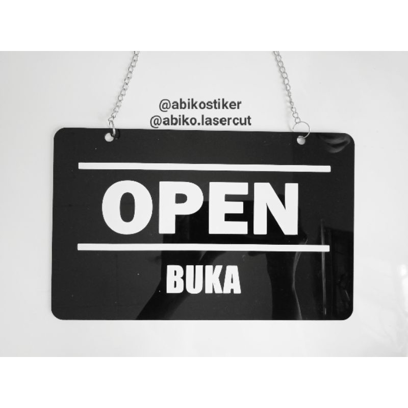 Acrylic-Open Closed Sign / Open Close BACK AND BACK - 15x24 cm | Shopee ...