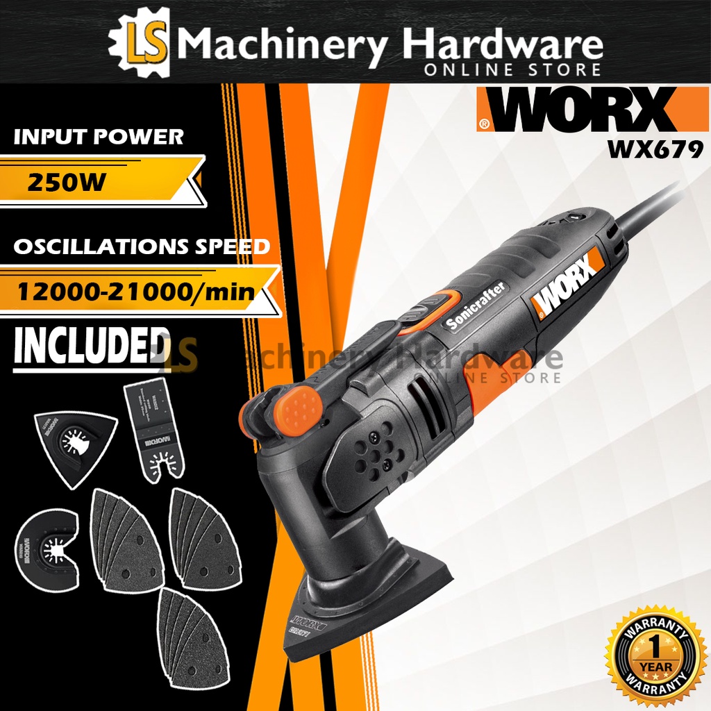 WORX Universal Oscillation Multi-Tool 250w WX679 - 1 Year Warranty ...
