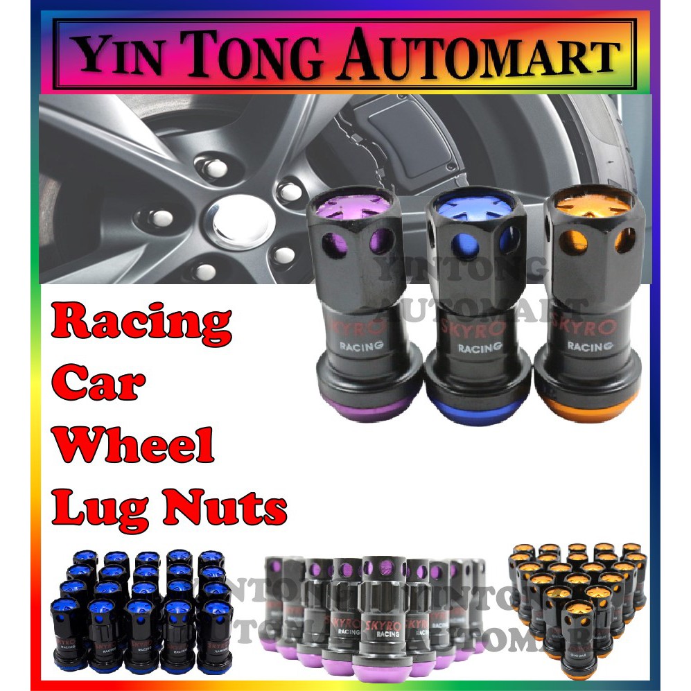 20pcs Racing Lug Nut Wheel Lock Nut Tayar Nut Besi Wheel Nut Skru Tayar ...