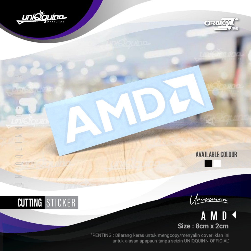 UQ AMD Logo Cutting Sticker PC Computer Sticker | Cutting Custom ...
