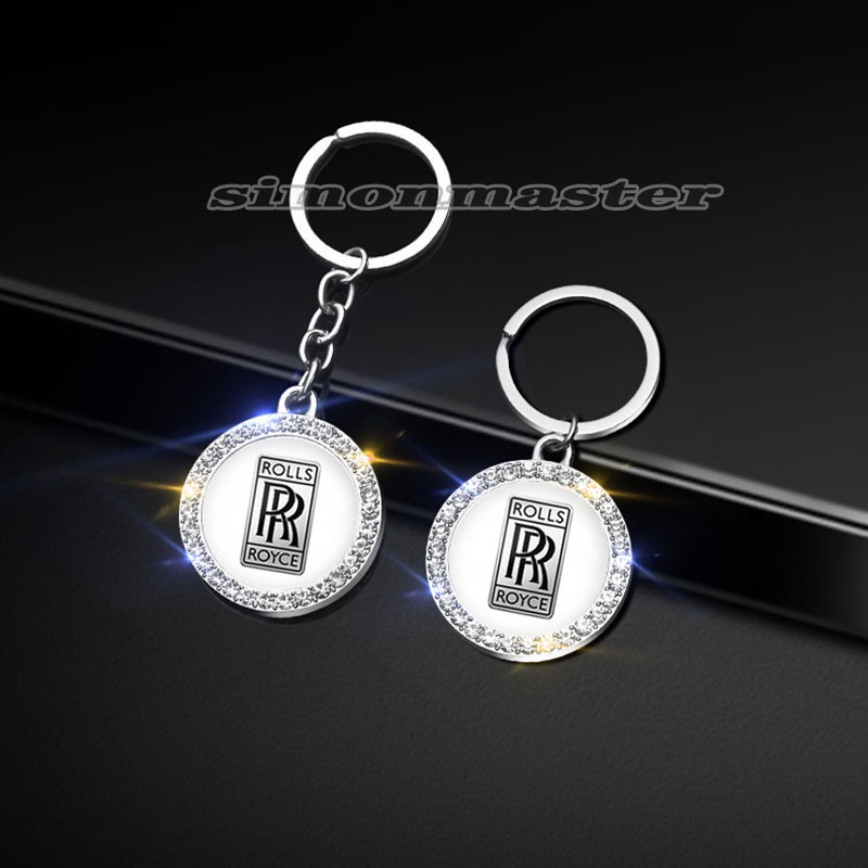 1PC Zinc Alloy Diamond Car Keychain Auto Logo Key Holder Keyring for ...