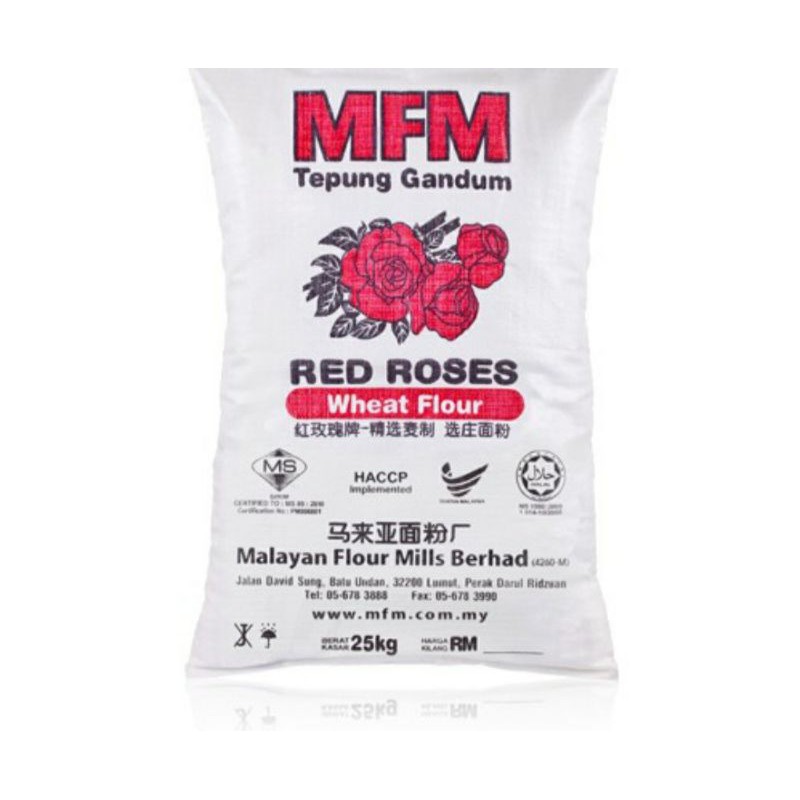 Red Roses Flour/Tepung Ros 特选麦制 25kg | Shopee Malaysia