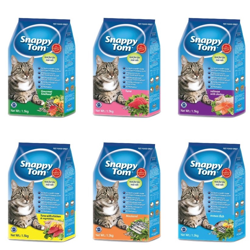 Snappy Tom Dry Packed Food (Cat Dry Food) - 1.5kg | Shopee Malaysia