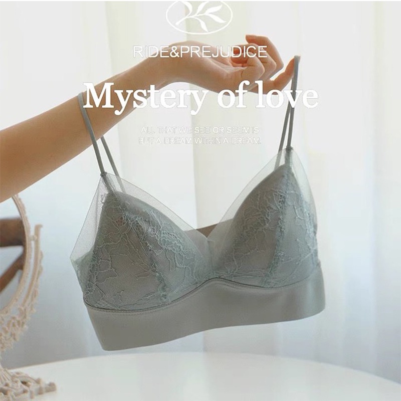 Summer Seamless French Triangle Cup Bra With Chest Pad One-Piece ...