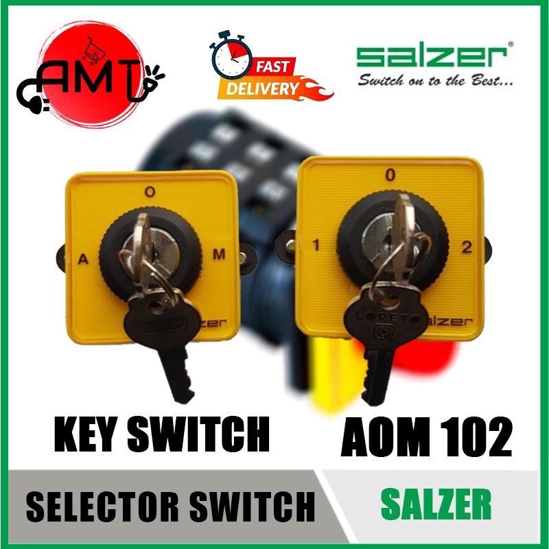 SALZER KEY AOM 102 SELECTOR SWITCH 1P 2P 3P | Shopee Malaysia