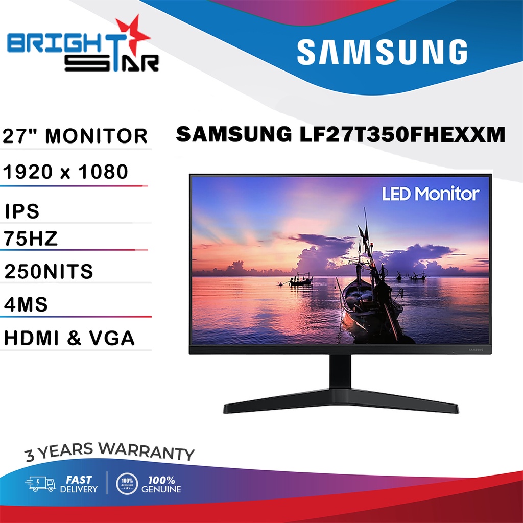 SAMSUNG T35 SERIES FLAT MONITOR LF27T350FHEXXM / 27" / 1920 x 1080 ...