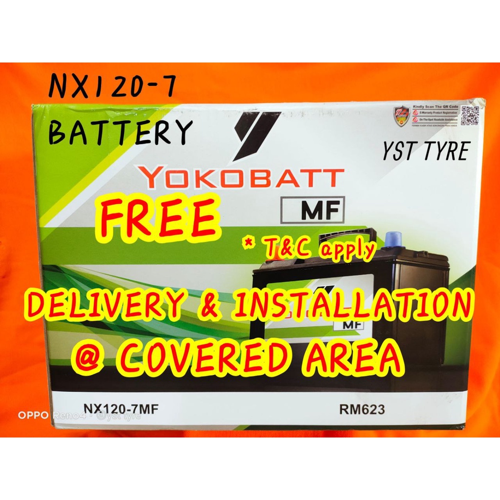 NX120-7 / NX120-7L / N70Z / N70ZL YOKOBATT MF BATTERY Car Battery ...
