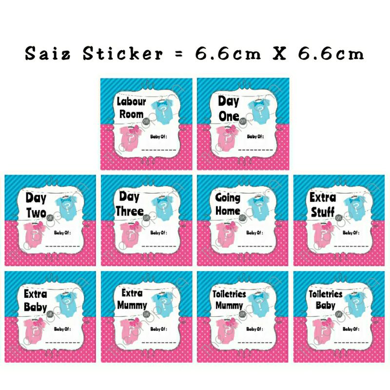 10pcs ziplock + stickers + free Checklist to Hospital Card | Plastik ...