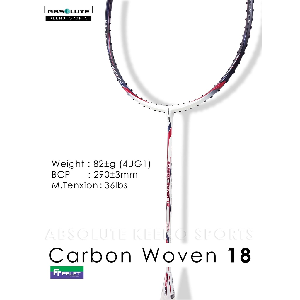 FELET Carbon Woven 18 Badminton Racket | Shopee Malaysia