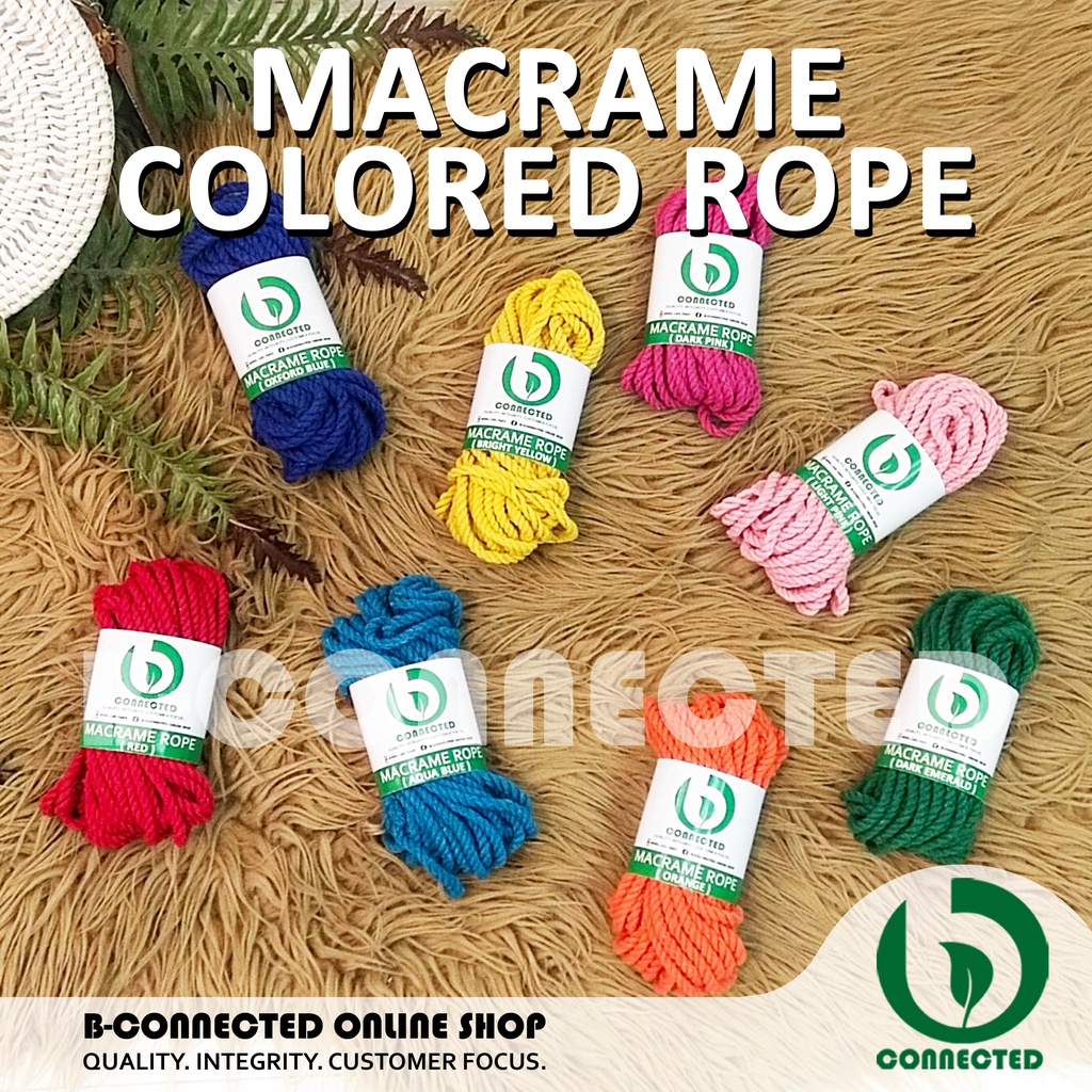 MACRAME COLORED ROPE BY BCONNECTED / COLORED CORD - 1 ROLL (10 METERS ...