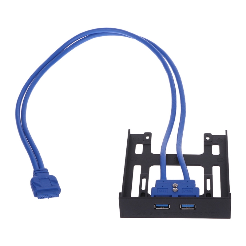 20 Pin 3.5" Floppy Bay Front Panel 2 Ports USB 3.0 Expansion Adapter ...