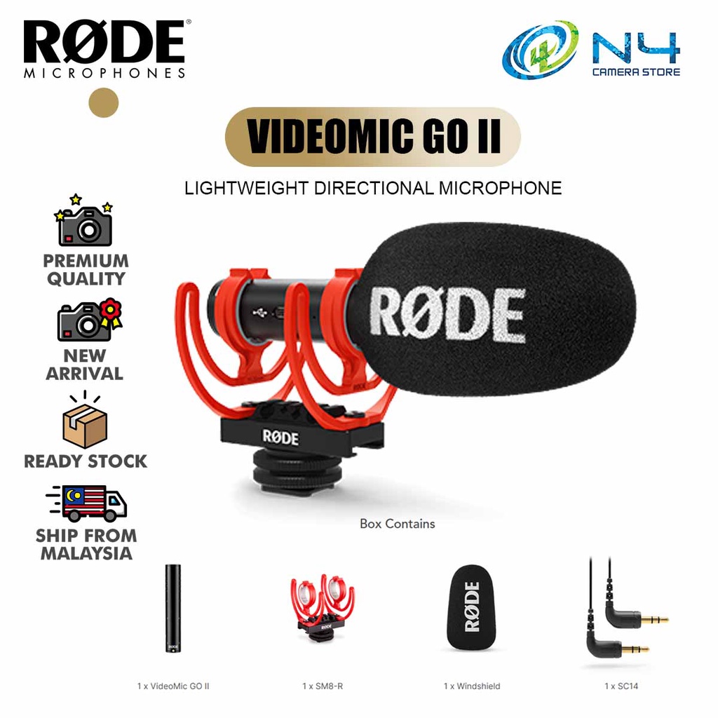 Rode Videomic Go II H Lightweight Directional Microphone For Cameras ...