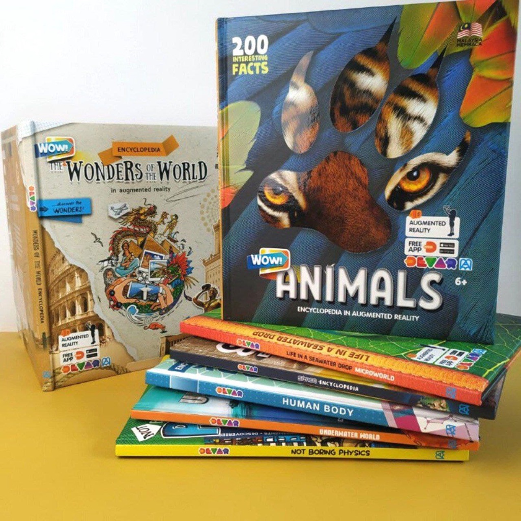 DEVAR Encyclopedia Augmented Reality 4D Set buku ensiklopedia sahaja ...