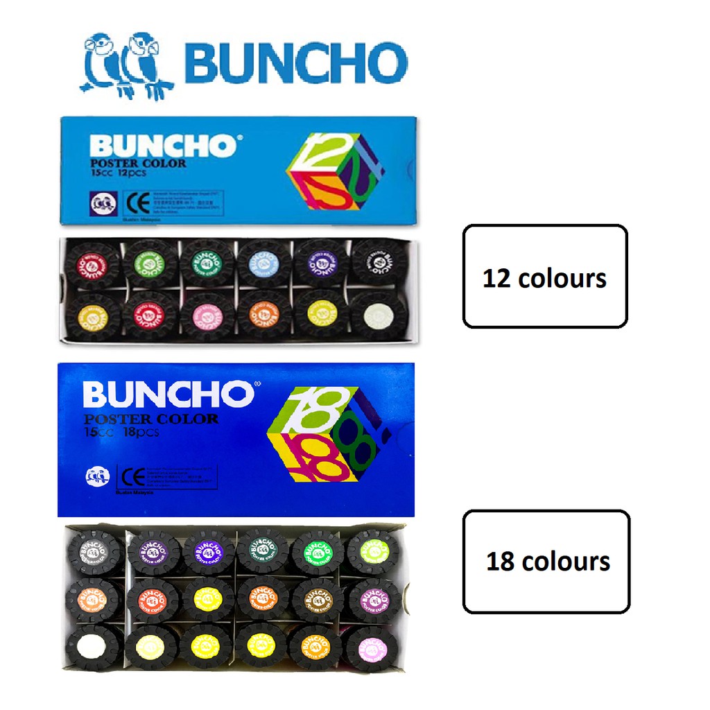 BUNCHO POSTER Water colour (12's colour/ 18's colour) | Shopee Malaysia