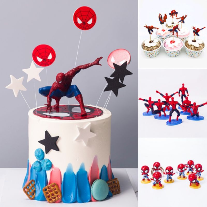 Spiderman Theme Topper Spiderman Cake Decoration Boys Toy蜘蛛侠主题蛋糕装饰摆件插件 ...