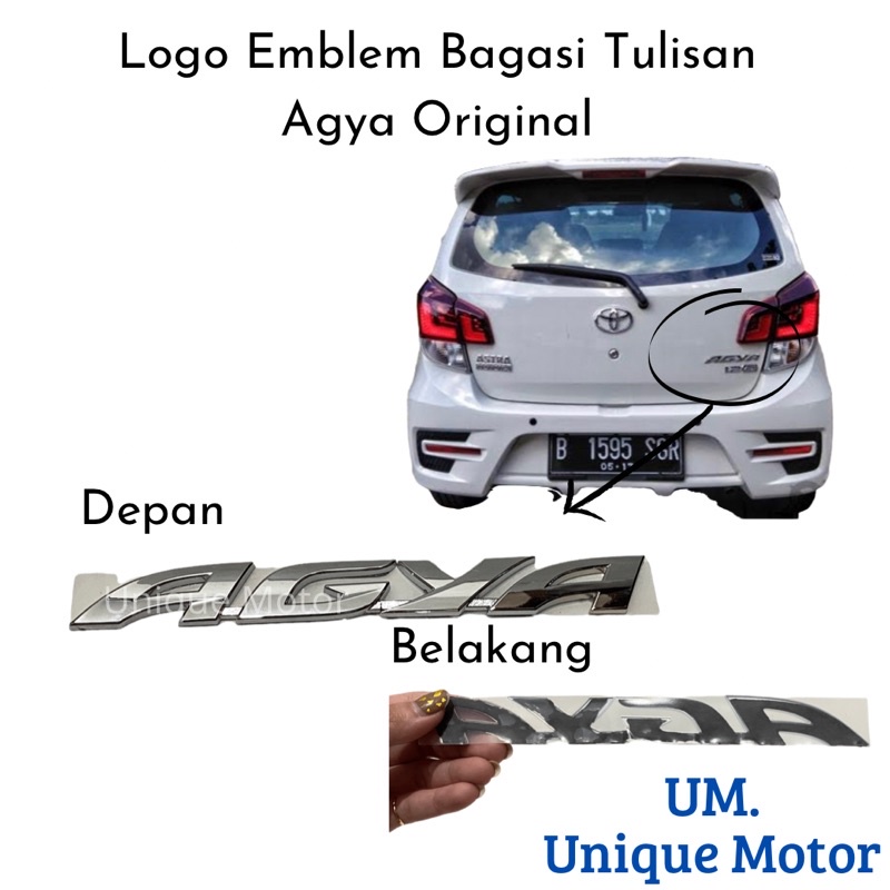 Original Agya Writing Luggage Emblem Logo | Shopee Malaysia