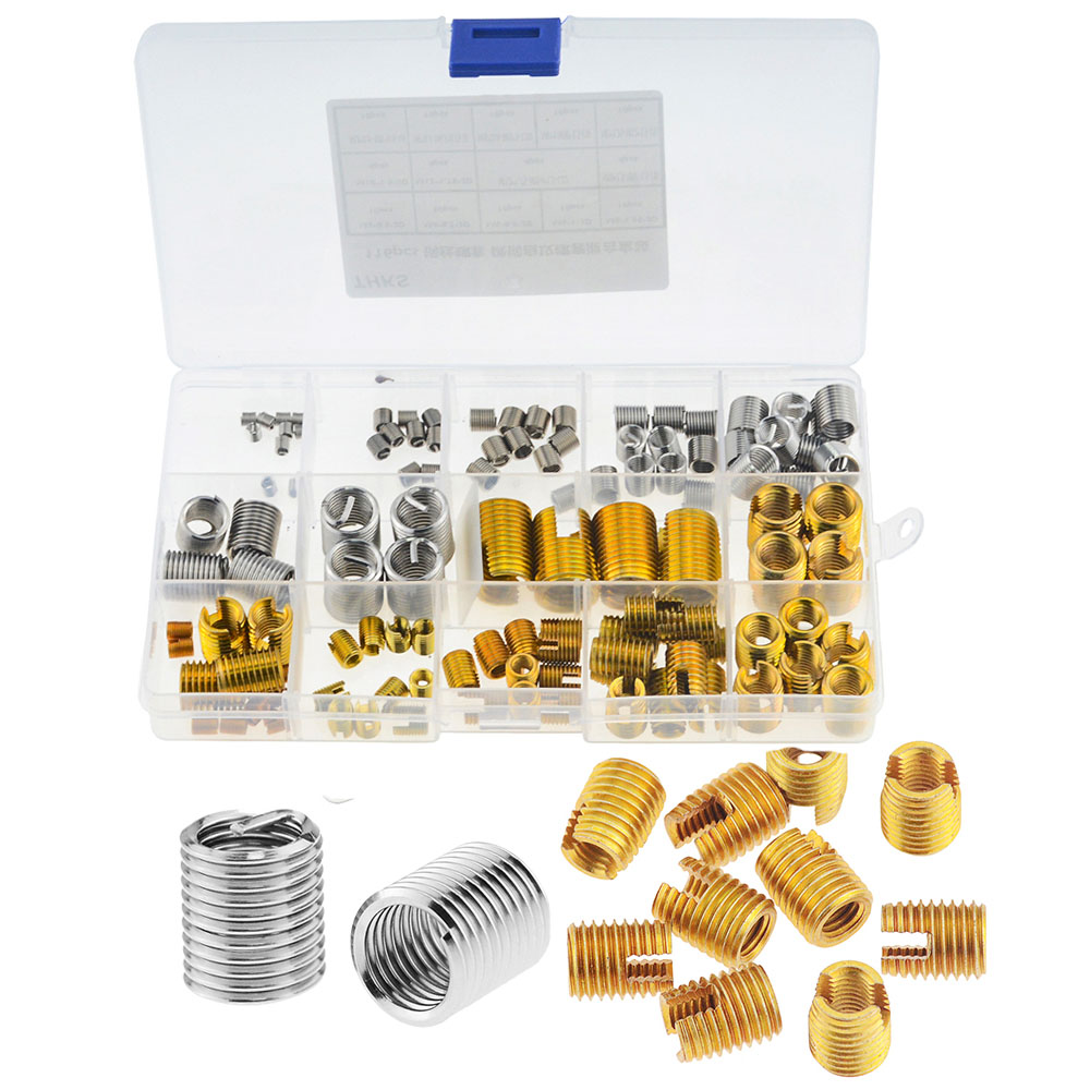 116PCS/Box M3-M12 Self-tapping Thread Slotted Sheath and Wire Threaded ...