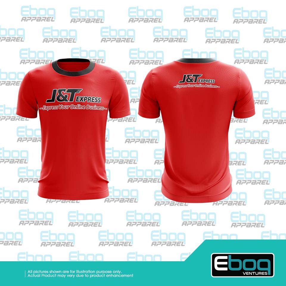 [Ready Stock] Tshirt J&T RED Eboq Sublimation / AA Baju J&T RED ...