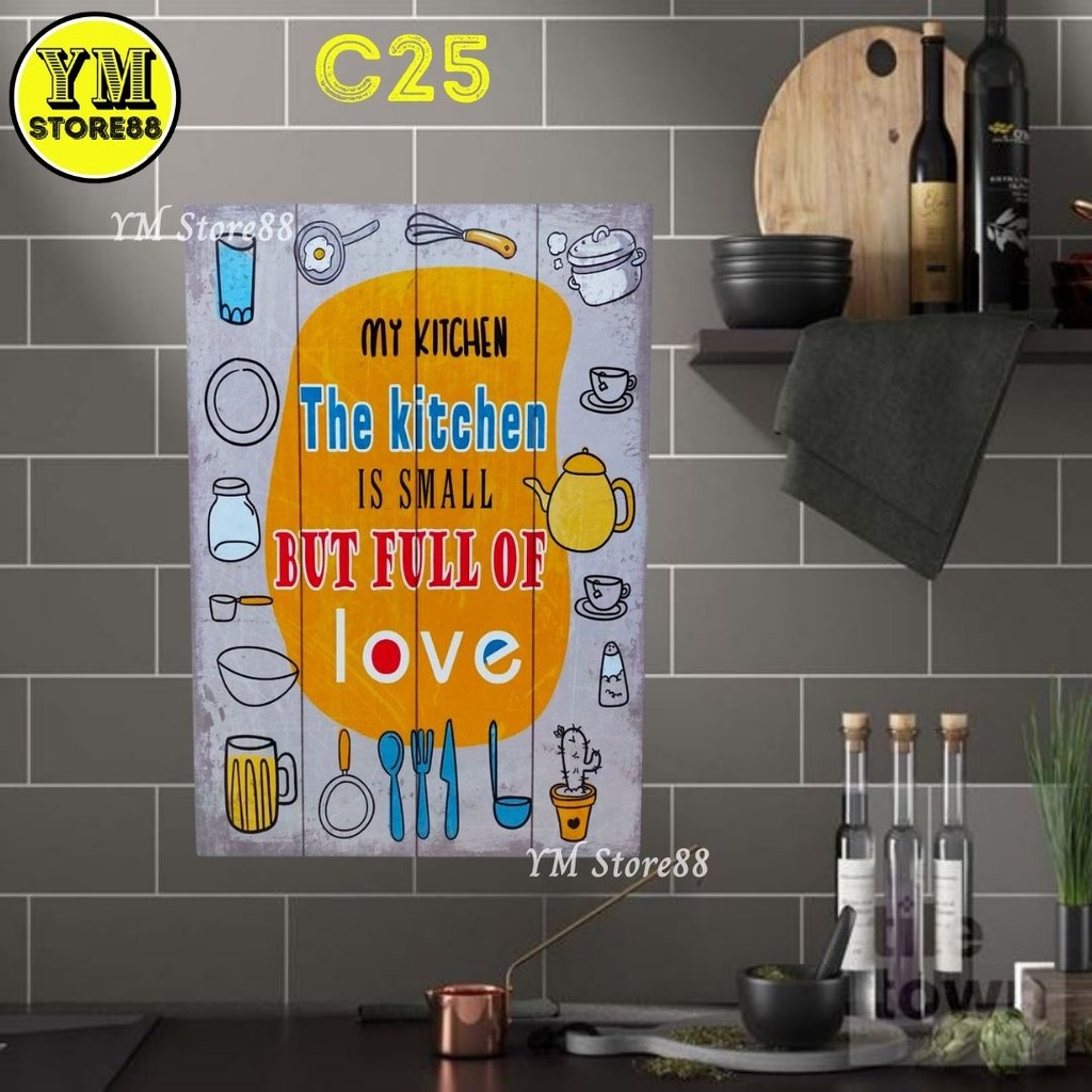 Frame Deko Hiasan Dinding Dapur/ Kitchen Deco Vintage Frame💥READY STOCK ...