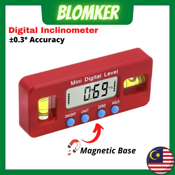 Mini Digital Protractor Inclinometer Magnetic Angle Finder Spirit Level ...