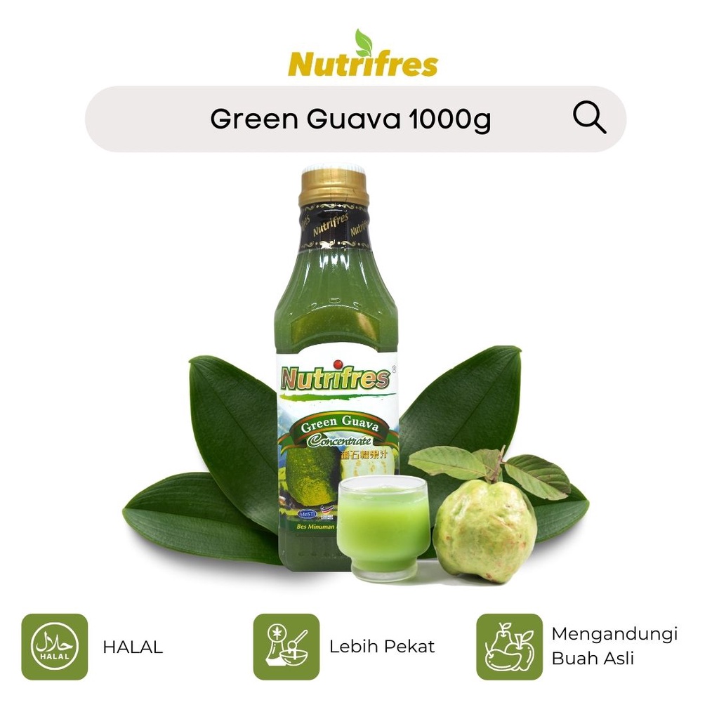 Nutrifres Green Guava Fruit Juice Concentrate/Cordial (1000g) | Shopee ...