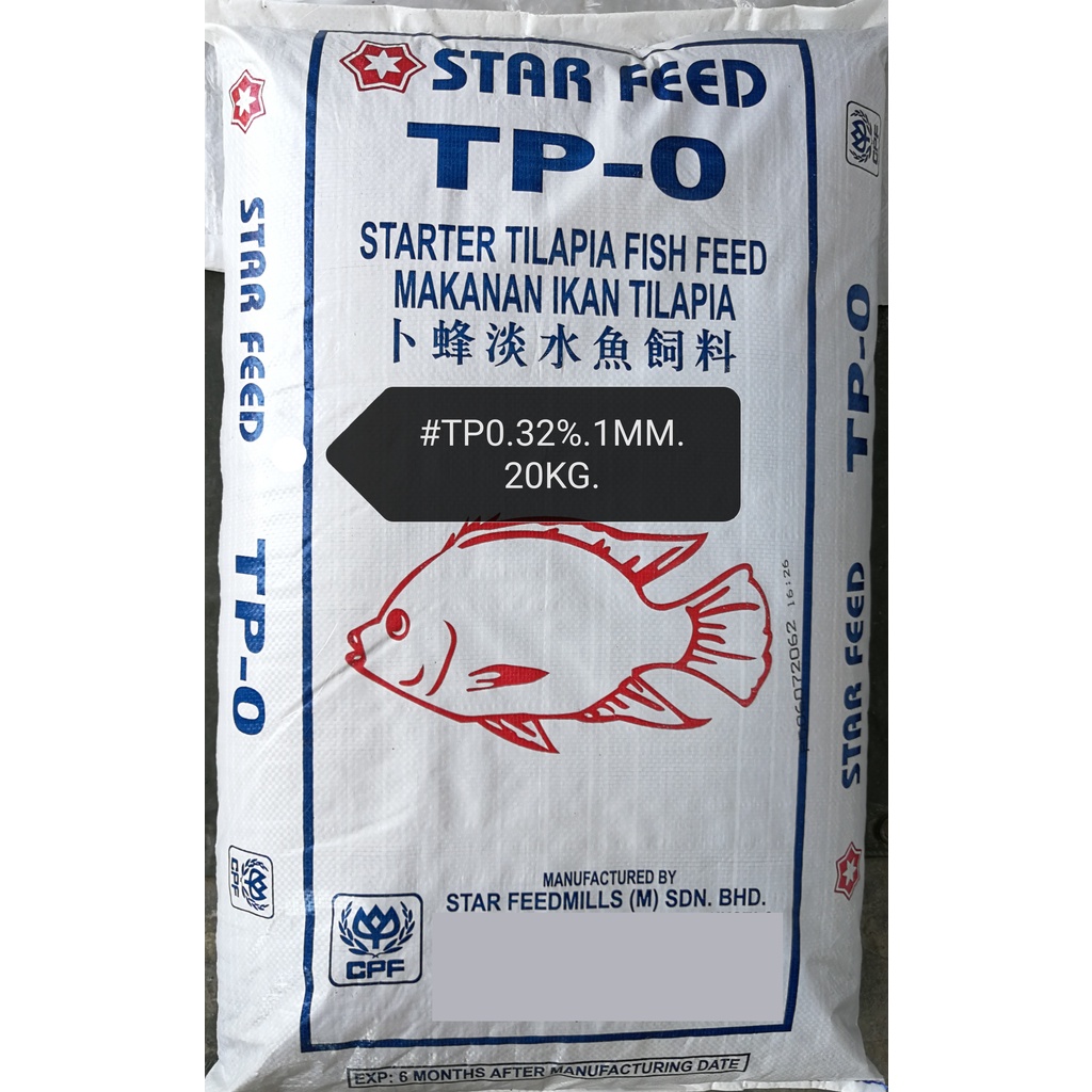 Star Feed TP0 Tilapia Fish Feed 1mm 20kg 32% Protein | Shopee Malaysia