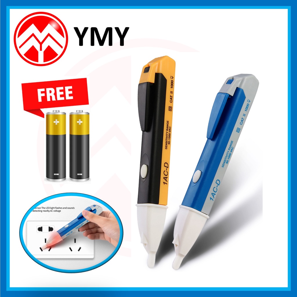 Non-contact Voltage Detector Tester with LED Light & Buzzer AC Electric ...