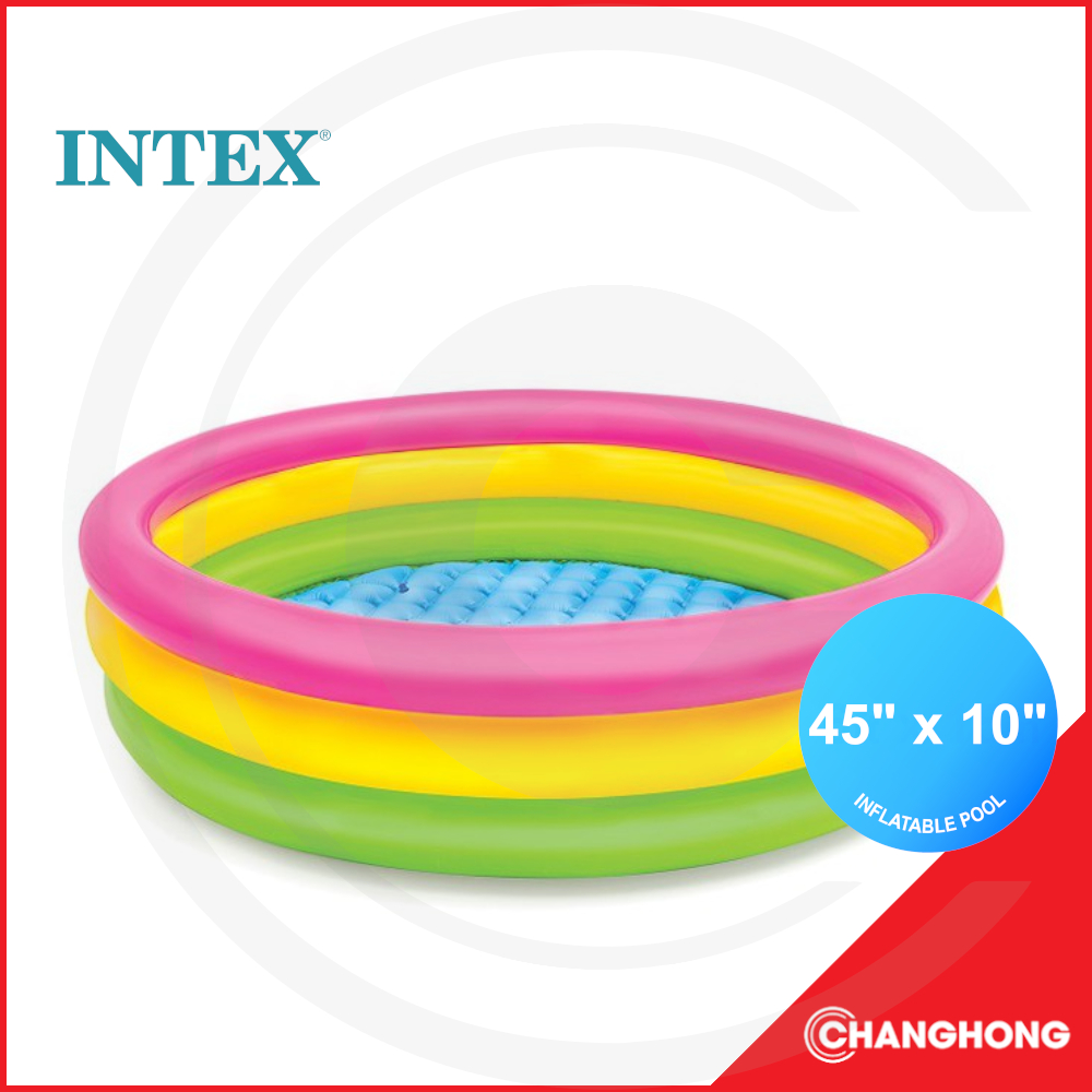 Intex 57412NP Sunset Glow | Outdoor Inflatable Kiddie Pool | 45" x 10 ...