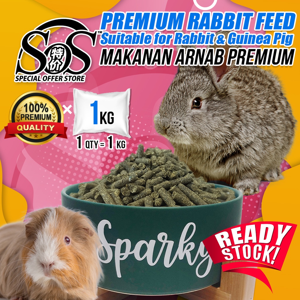 1KG Rabbit / Guinea Pig Food PREMIUM Healthy Rabbit Feed Treats Snack ...