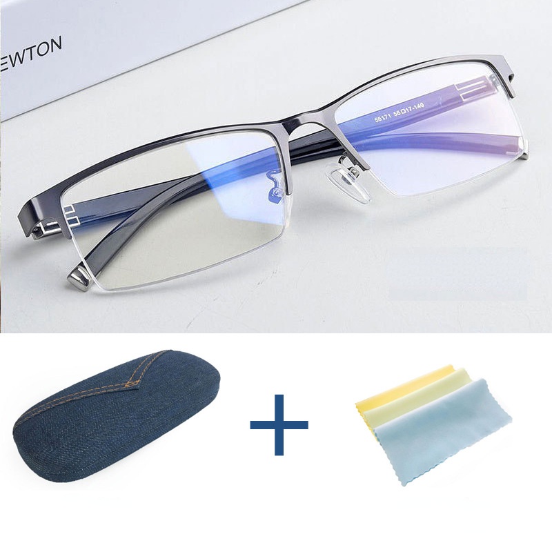 Business half-frame anti-blue light glasses frame men's computer ...