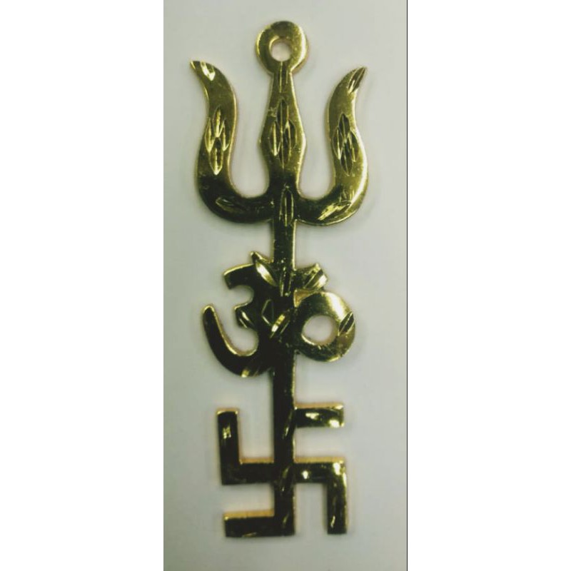 Trishakti Yantra ( Swastik Om Trishul ) - 4inch | Shopee Malaysia