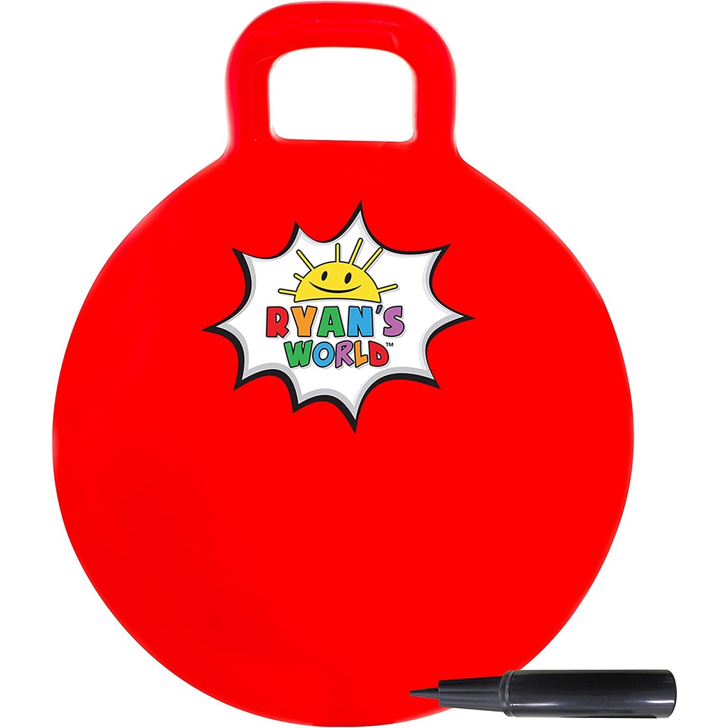 Franklin Sports Ryan's World Hopper Ball - Red Bouncy Ball with Handle ...