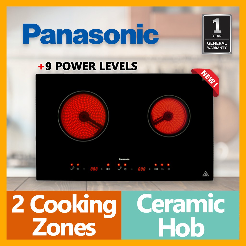 Panasonic Ceramic Hob With 2 Cooking Zones & 9 Power Levels KY ...