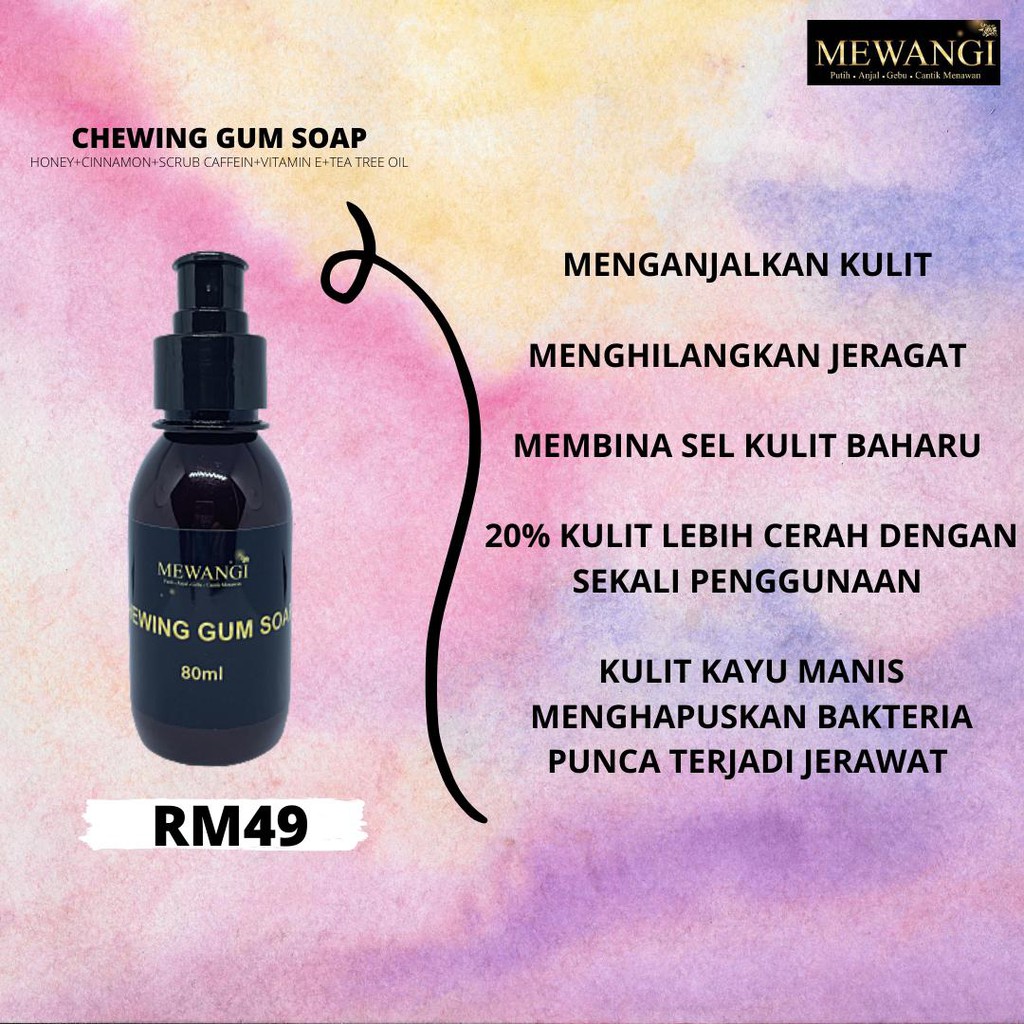 [ Mewangi Gold ] Chewing Gum Soap - PRODUK KECANTIKAN SEMULAJADI LULUS ...
