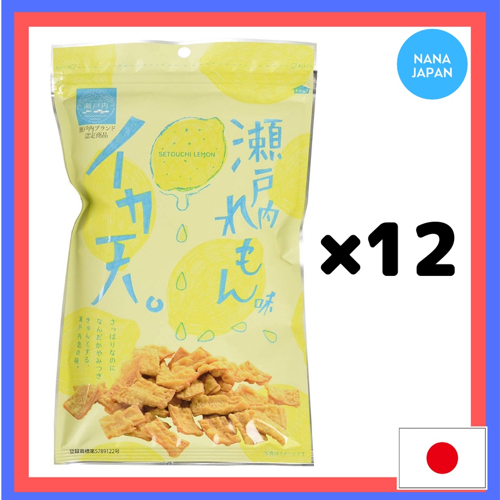 【Direct from Japan】 Maruka foods Japan Fried squid snack Cracker Lemon ...