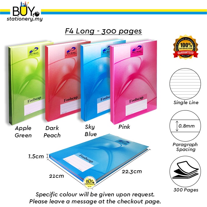 Dot Down F4 F5 Hard Cover Logbook Buku Log Foolscap Book Notebook 60gsm ...