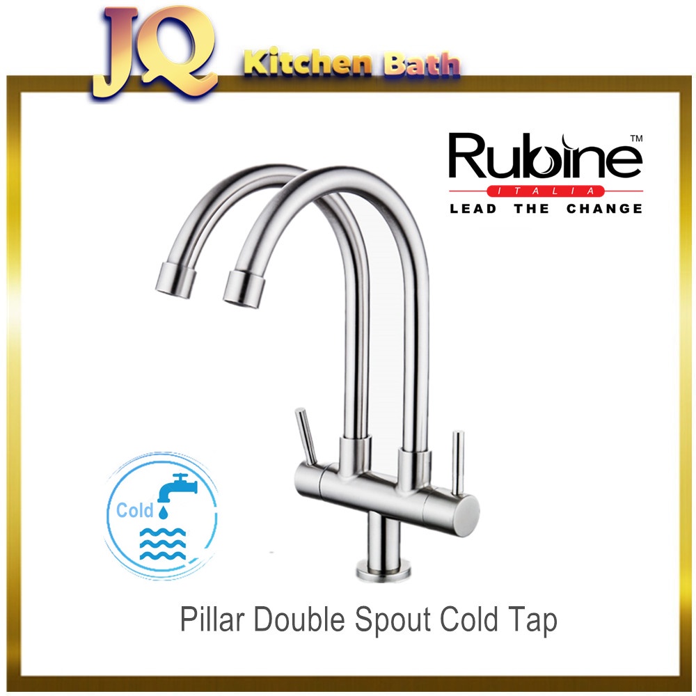 Rubine RT-VT-402 Pillar Kitchen Tap With Double Spout/Sink Tap | Shopee ...