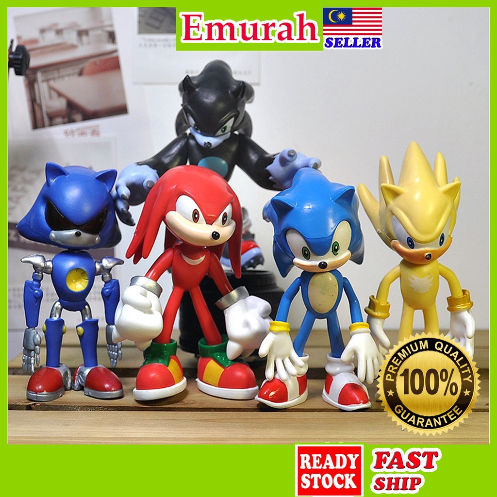 Super Sonic The Hedgehog 6pcs/5pcs Action Figure Shadow Amy Rose ...