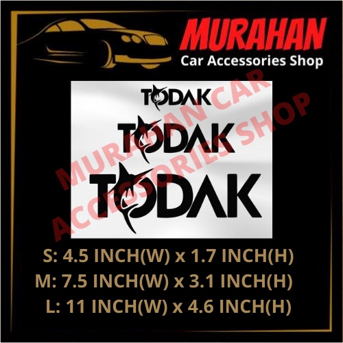 [READY STOCK] HIGH GRADE TODAK LOGO CAR STICKER VINYL KERETA STICKERS ...