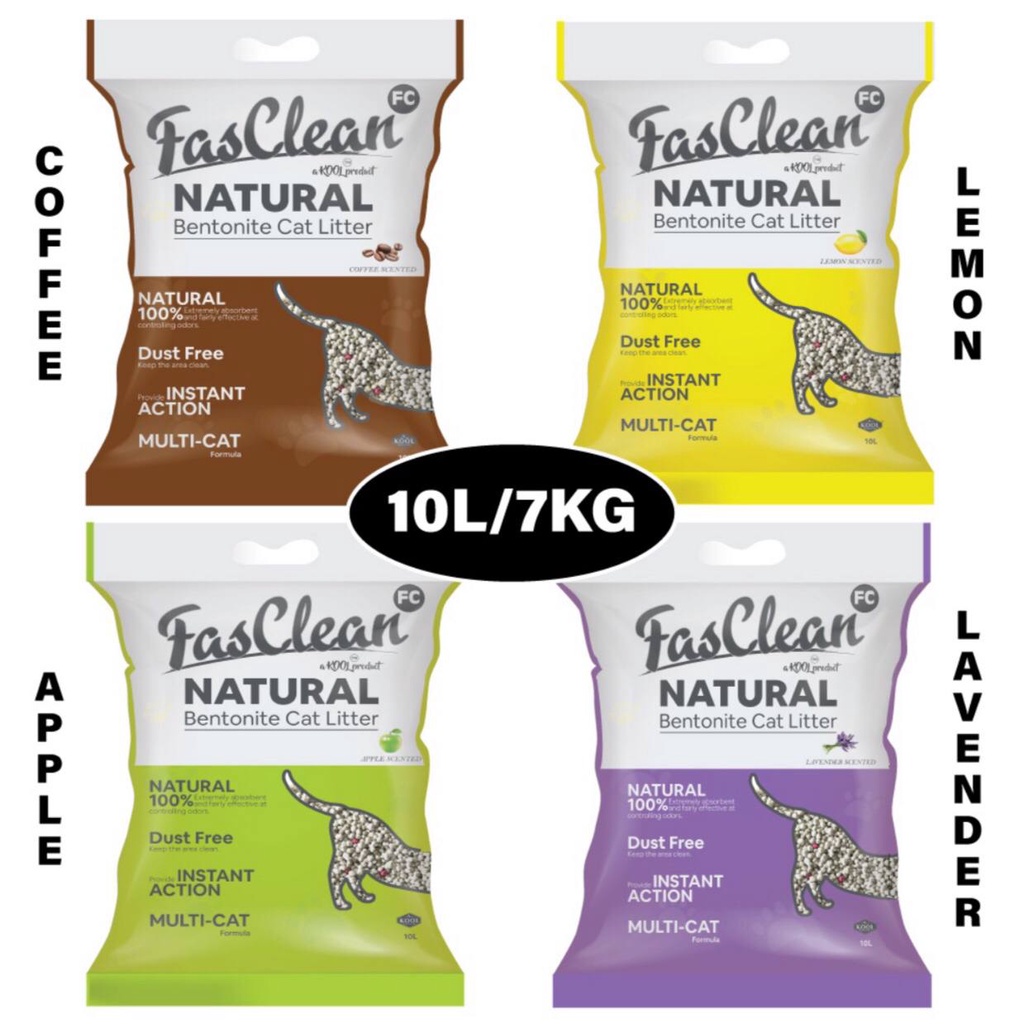 🐱 10L FAS CLEAN NATURAL BENTONITE FAS CLEAN PREMIUM BENTONITE CAT ...