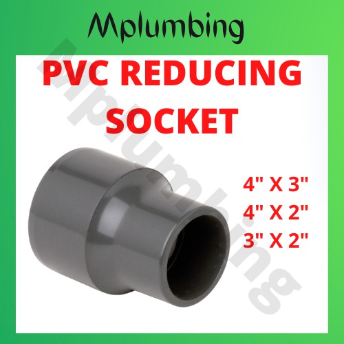 REDUCING SOCKET PVC PIPE FITTINGS REDUCER RS 4" 3" 2" 100MM 80MM 50MM ...