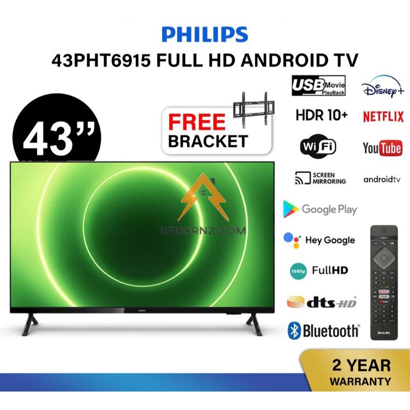 Philips 43" FHD Android TV 43PFT6915/68 | Shopee Malaysia