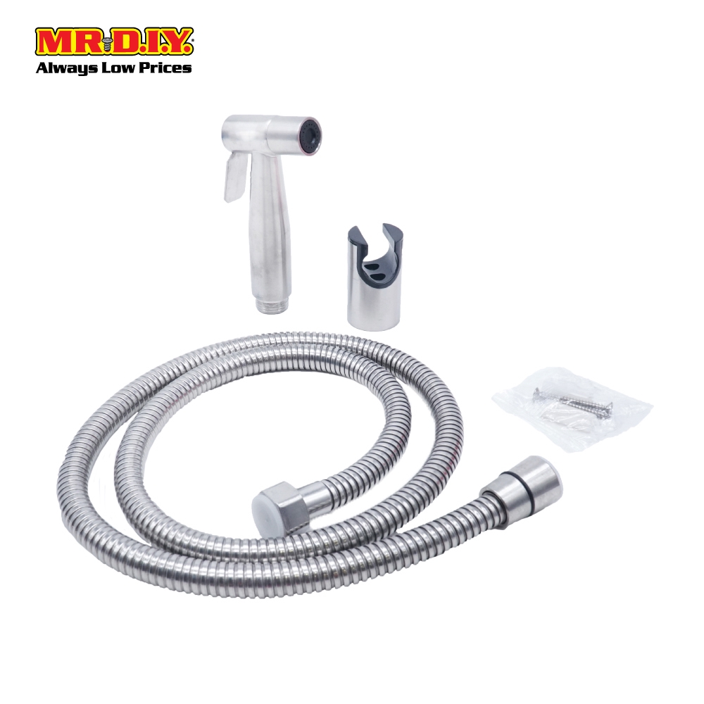 MR.DIY Stainless-Steel Flexible Hose Bidet Spray Heat Set (1.2m) | Shopee Malaysia