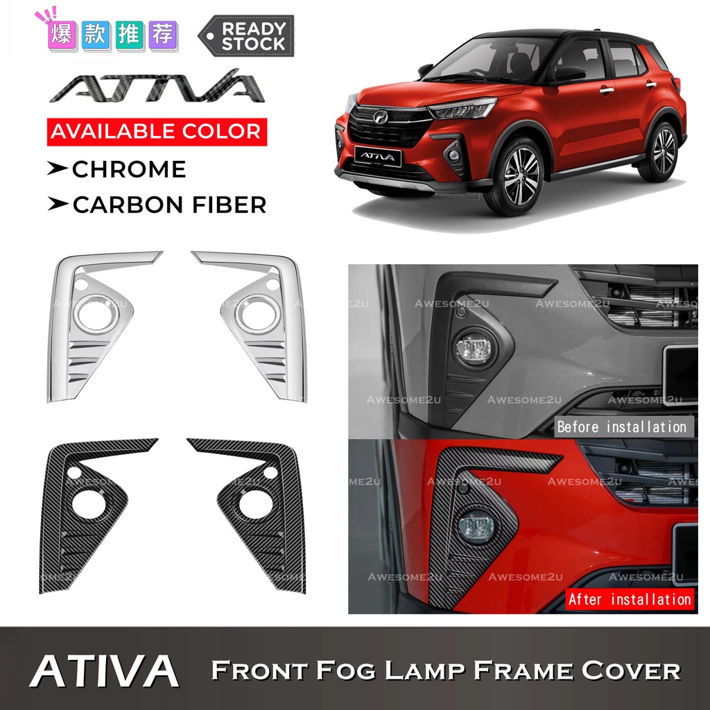Awesome2u Perodua Ativa Front Fog Lamp Frame Cover Garnish Accessories ...