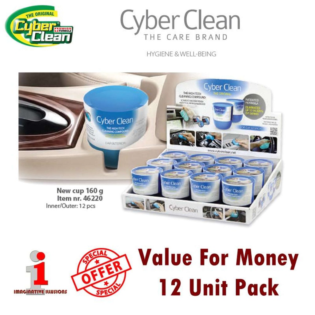 Cyber Clean Car Interior Cup 160g x 12 Unit High-Tech Cleaning Compound ...