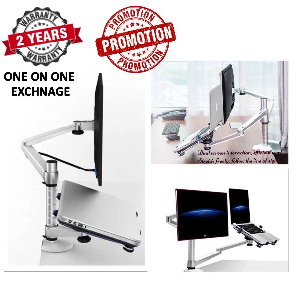 UPERGO OA-7X Adjustable Dual Arm Monitor Desk Mount Universal Laptop ...