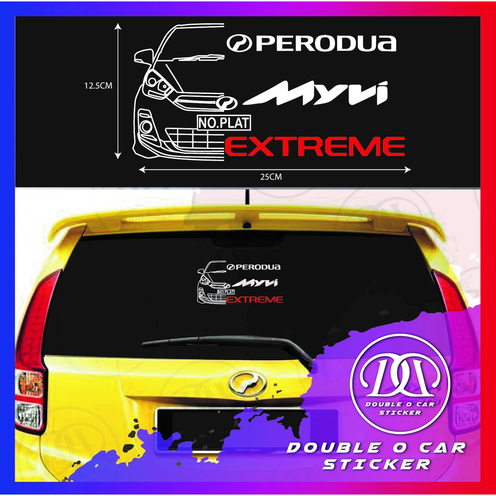 [Ready Stock]PERODUA MYVI EXTREME SHAPE&WORDS HIGH GRADE Sticker ...