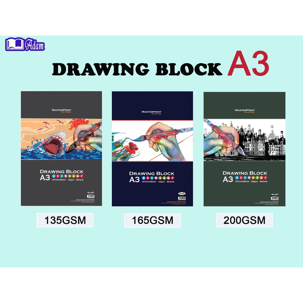 [ADM]MASTERPRINT DRAWING BLOCK A3 | Shopee Malaysia