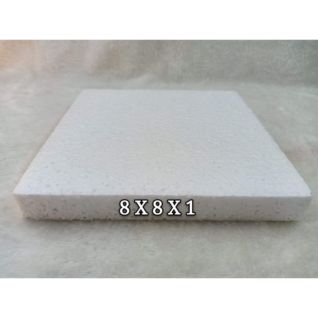 8x8x1” Polyform Square / Gabus Segi Empat / Square Polystyrene Form /pc ...