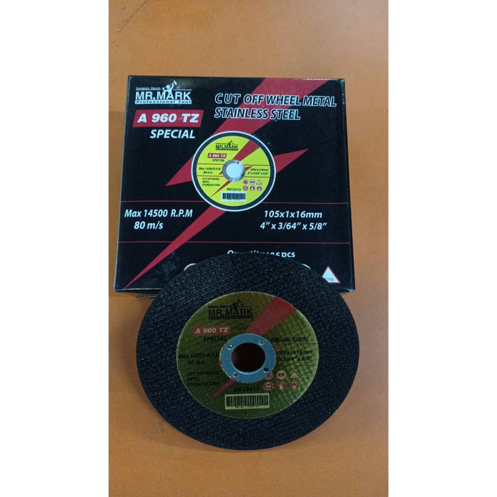 MR.MARK A960TZ CUTTING WHEEL 4" X 1.0MM 25PCS (METAL) | Shopee Malaysia